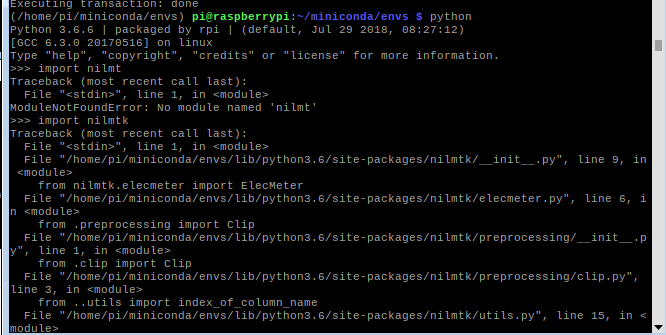 NILMTK on Raspberry Pi: it is possible to install NILMTK on an architecture like Raspberry Pi 3b ...