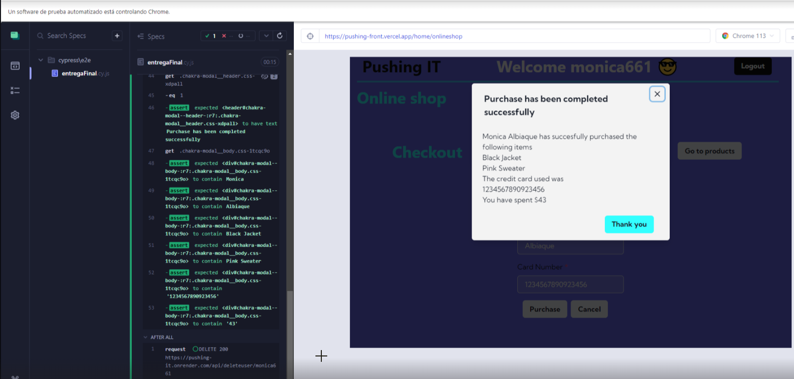 GitHub - AlbiaqueMonica/entregafinalCypress: Trabajo Final Comisión 7 - Curso Cypress Fabrizio ...