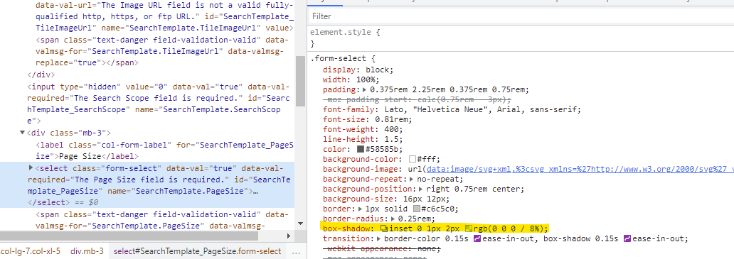 Bootstrap 5: Inset box-shadow for Input/Select · Issue #2899 · telerik/kendo-themes · GitHub