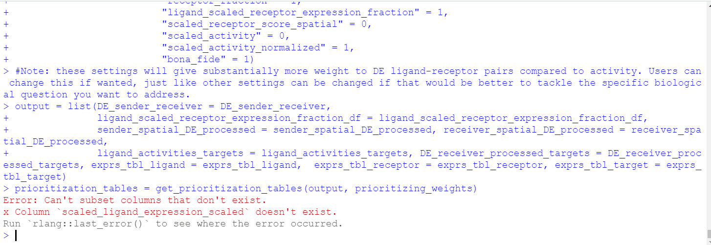 Error: Can't subset columns that don't exist. x Column `scaled_ligand_expression_scaled` doesn't ...