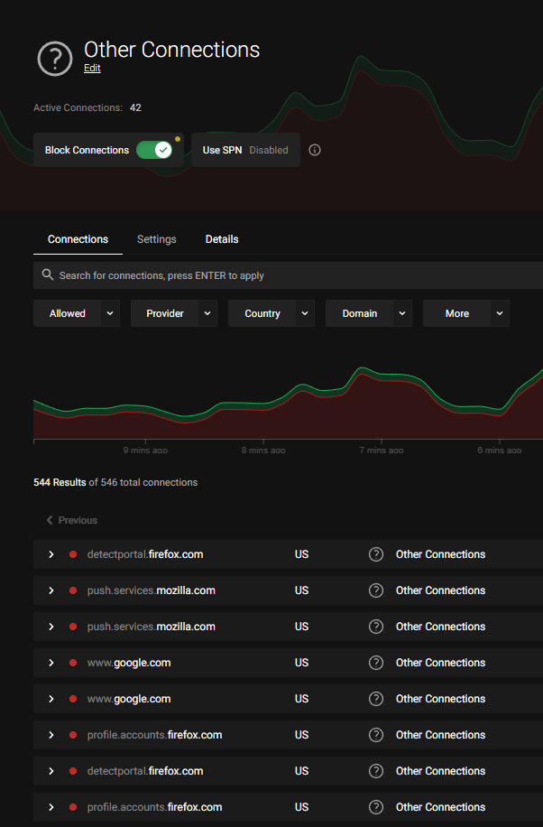Firefox is not correctly detected and connections are put into "Other ...