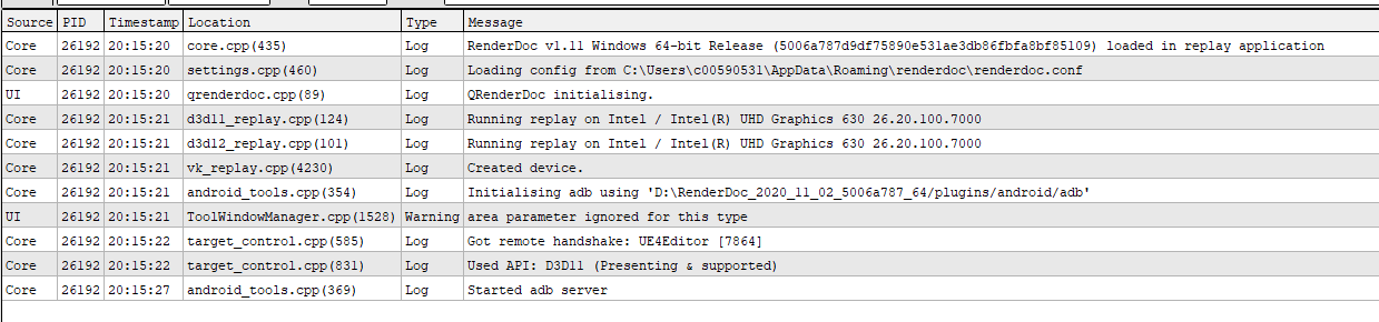 Failed to capture frame in UE4.25 without error message · Issue #2086 · baldurk/renderdoc · GitHub