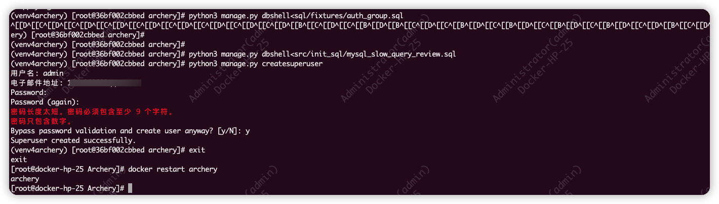 docker-compose部署后登录提示forbidden · Issue #1996 · hhyo/Archery · GitHub