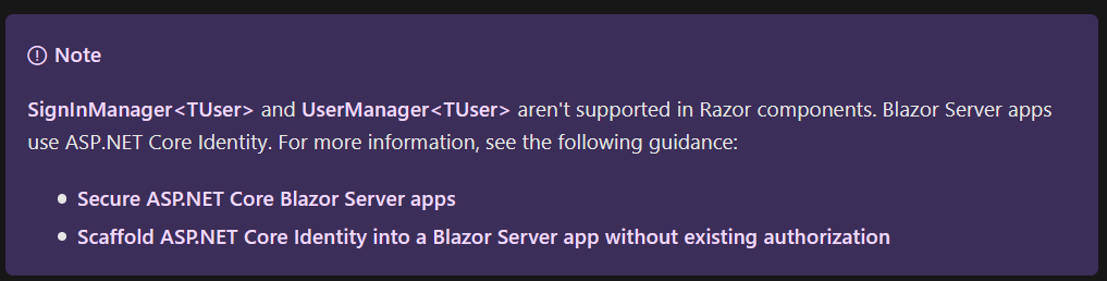 Reiteration on the SigninManager not being supported in Razor Components · Issue #34095 · dotnet ...