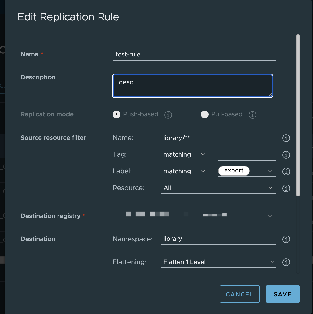 Cannot new replication rule after editing replication rule · Issue #17272 · goharbor/harbor · GitHub