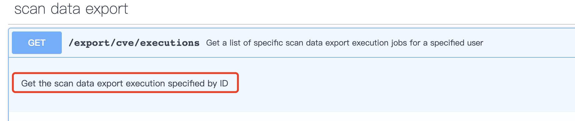 GET /export/cve/executions API description is incorrect · Issue #17331 · goharbor/harbor · GitHub