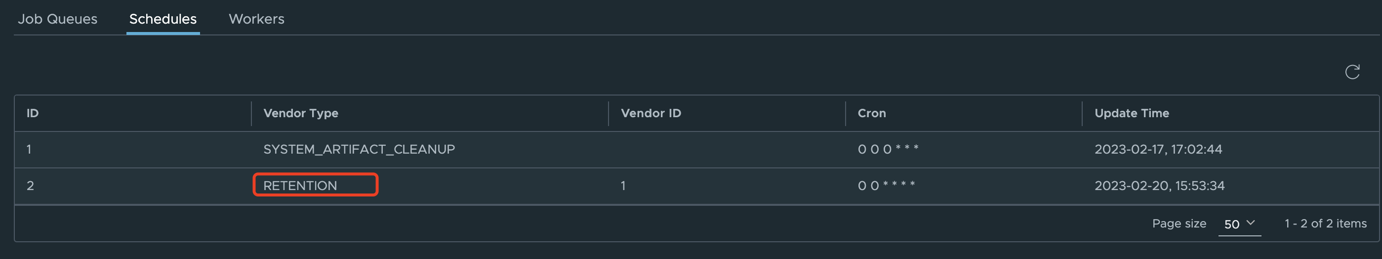 The tag retention and tag immutable policies are not deleted after ...