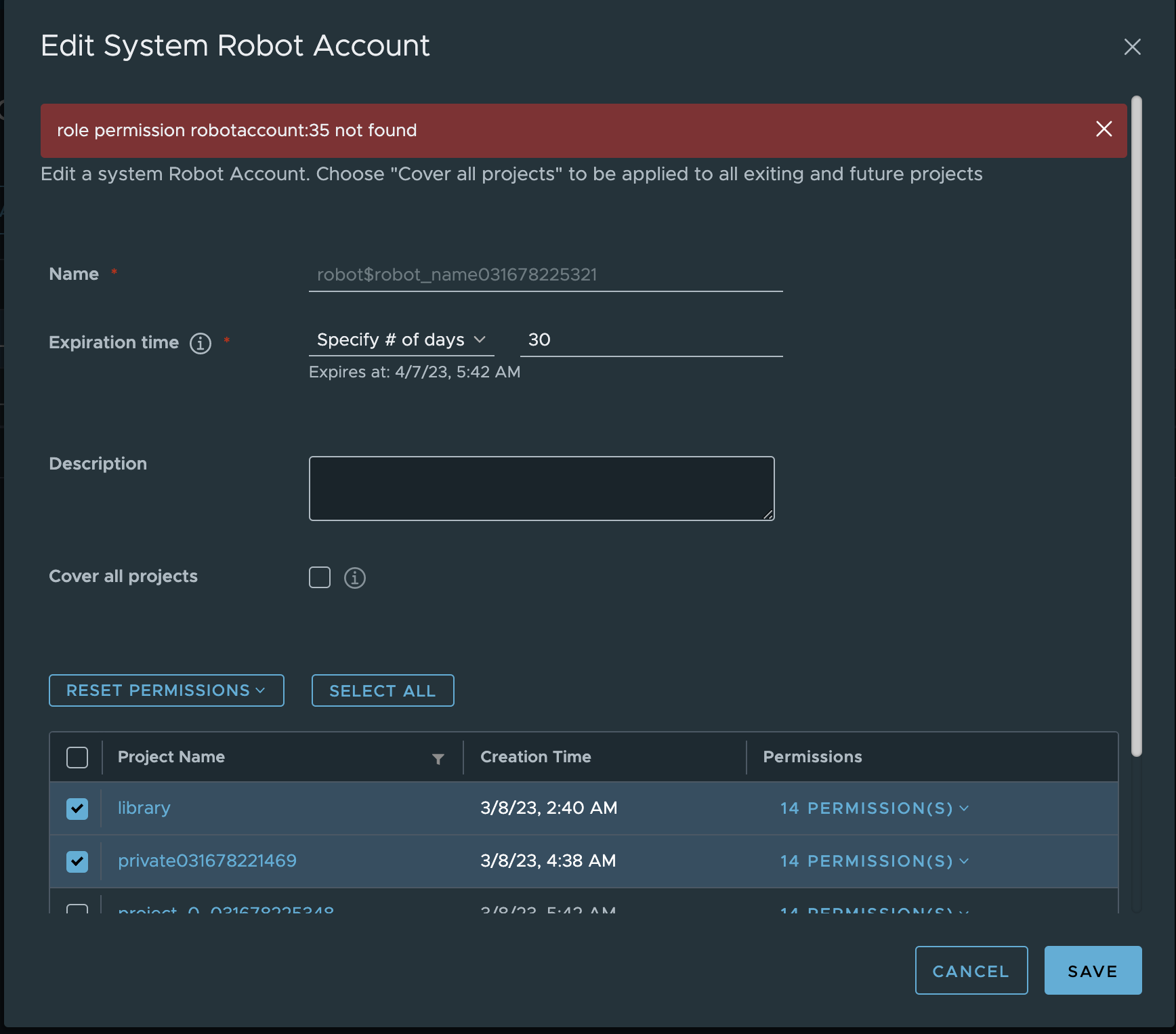 Failed to update robot account without permission · Issue #18320 ...