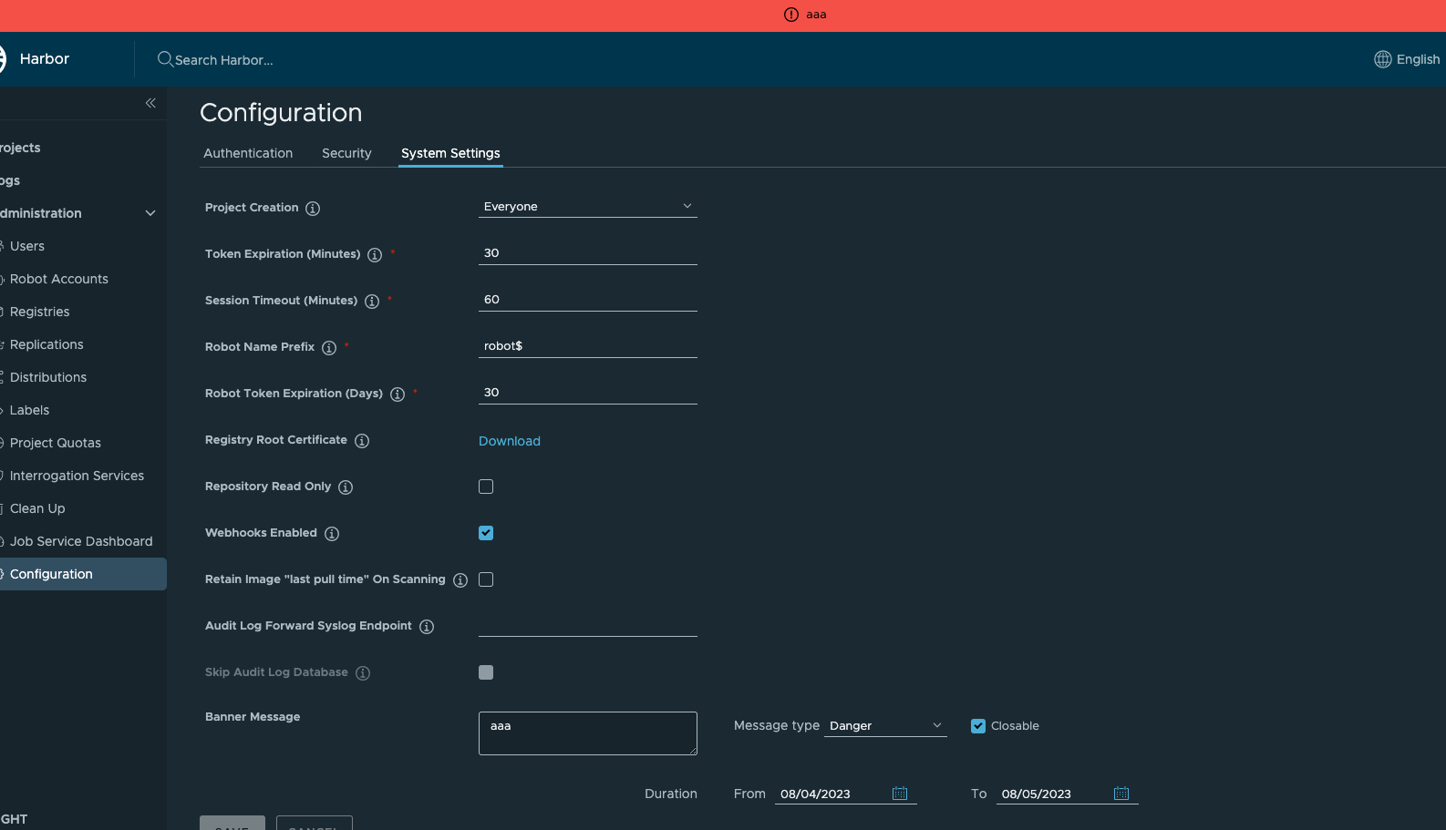 Banner Message Clicked Close And Then Jumped To Artifact Page And Displayed Again · Issue 19104 