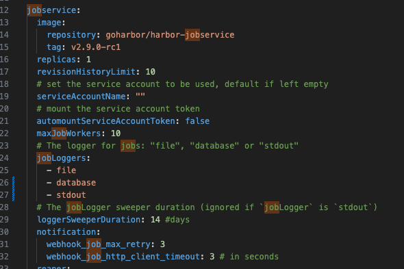 The Jobloggers Configuration Docker Compose Installation Is Different From The Helm Installation 7236