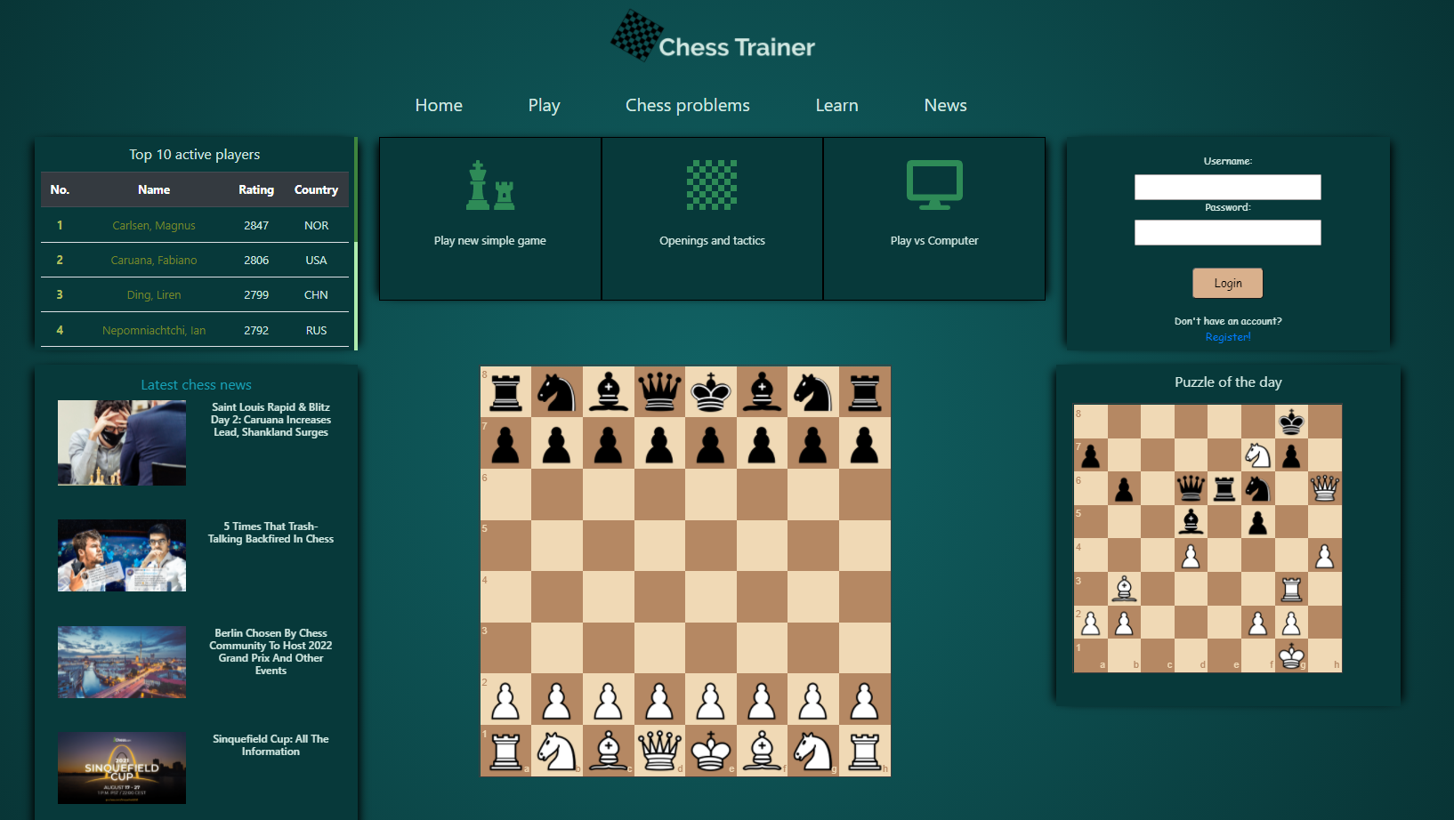 GitHub - lucandy47/ChessTrainer: Chess platform for beginners and intermediate chess players ...