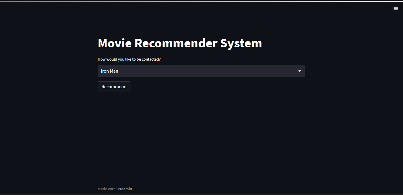 GitHub - aditya-bhardwaj01/Movie-recommender-system: A website which suggest users 5 movies ...