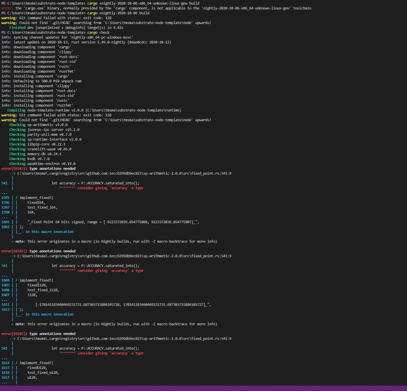 Substrate node template error#E0463 - can't find crate for std · Issue #37 · paritytech/subport ...
