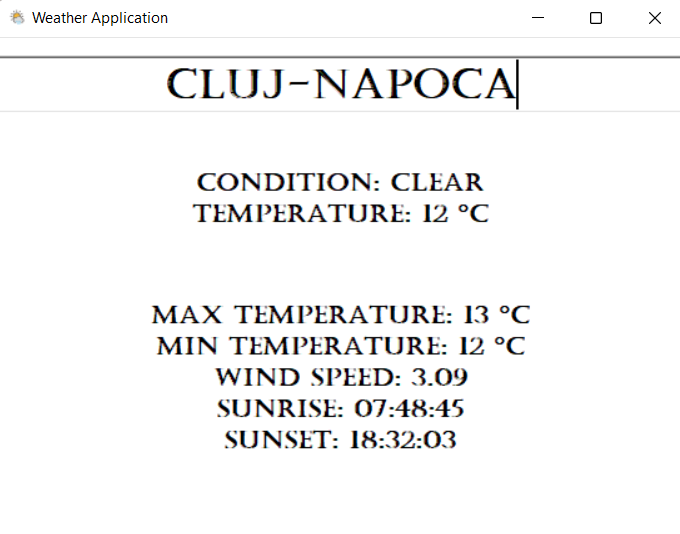 GitHub - pauladam2001/WeatherApplication: Python-based mini Weather ...