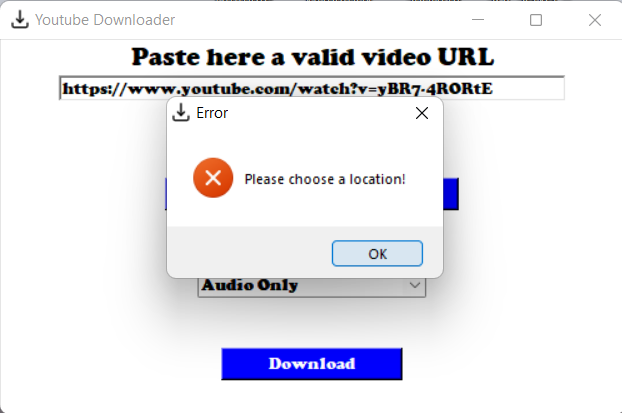 GitHub - pauladam2001/YoutubeDownloader: Python-based basic Youtube Video/Audio Downloader.