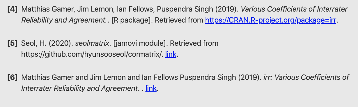 Unique format for references · Issue #922 · jamovi/jamovi · GitHub