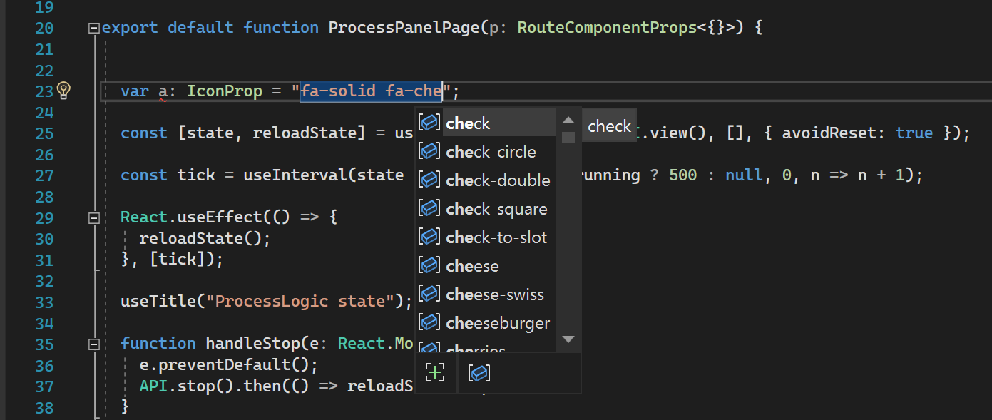 Bug: React TS2322: Type '"fa-regular fa-arrow-down"' is not assignable to type 'IconProp ...