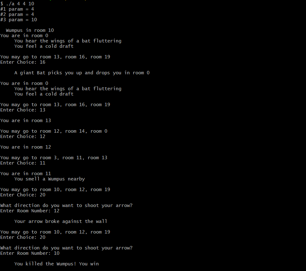 GitHub - TrentLucas/WumpusGame