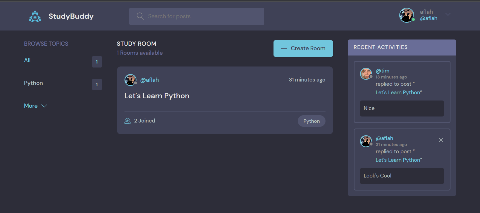 GitHub - aflah02/studybud: StudyBuddy Finding Site