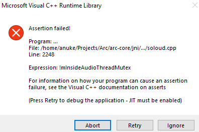 Microsoft VisualC++ Runtime "Assertion Failed!" · Issue #3399 · Anuken/Mindustry · GitHub
