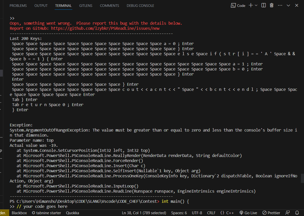 Unwanted bug · Issue #3701 · PowerShell/PSReadLine · GitHub