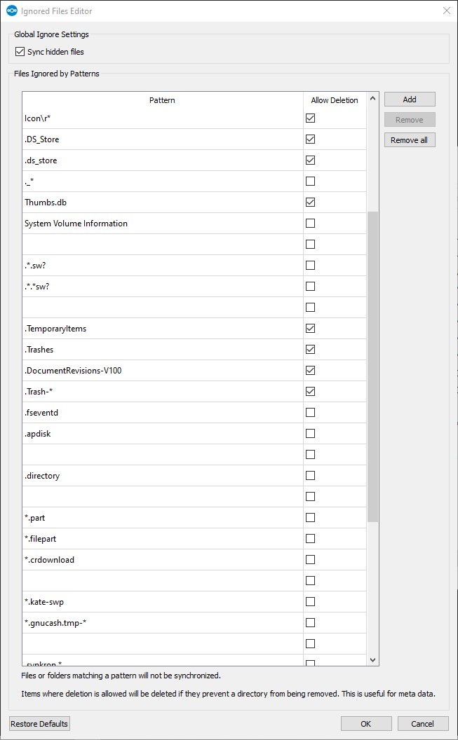 Empty Lines And Lines Starting With Unesacaped In Sync exclude lst