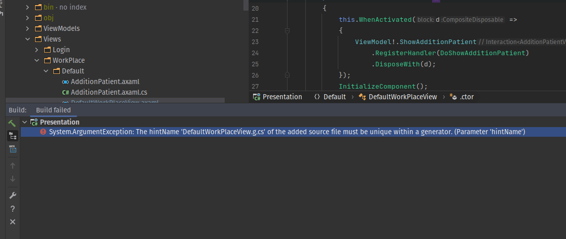The Hintname Of The Added Source File Must Be Unique Within A Generator · Issue 9681