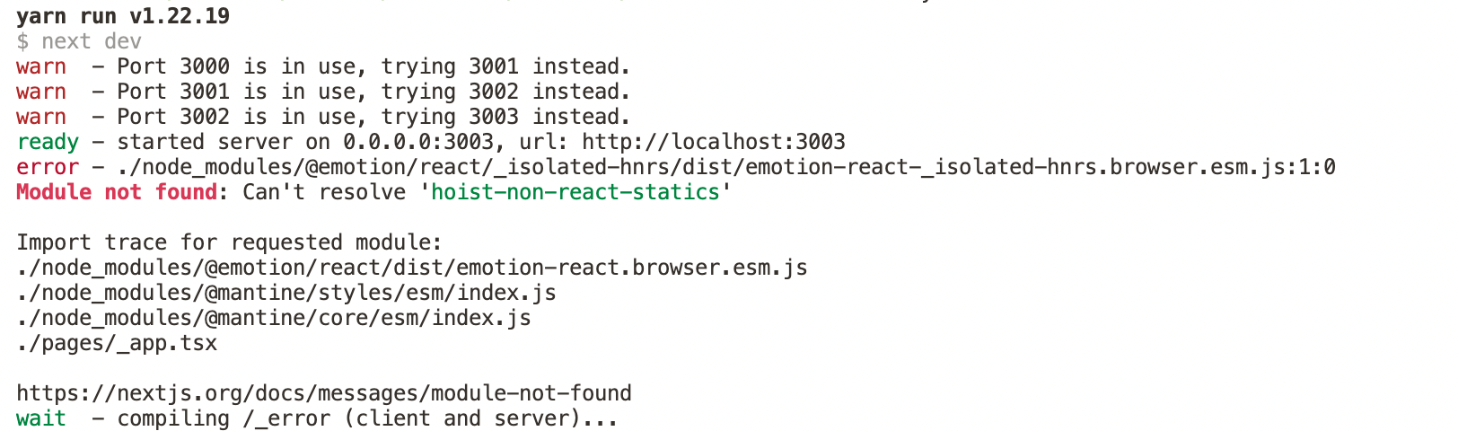 Module not found: Can't resolve 'hoist-non-react-statics' · Issue #1878 · mantinedev/mantine ...