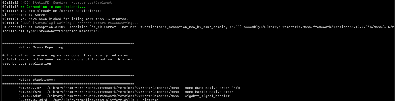 AutoRelog Issue · Issue #1666 · MCCTeam/Minecraft-Console-Client · GitHub
