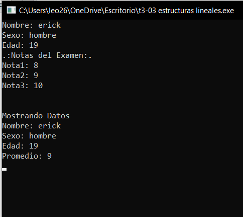 GitHub - erick4098/estructuras-lineales: este programa se basa en pedir los datos del alumno ...