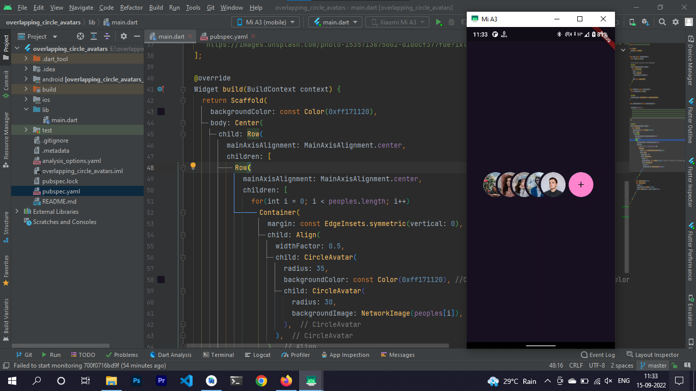GitHub - chipinvision/overlapping_circleavatars_flutter: Overlapping Profile Images as shown in ...