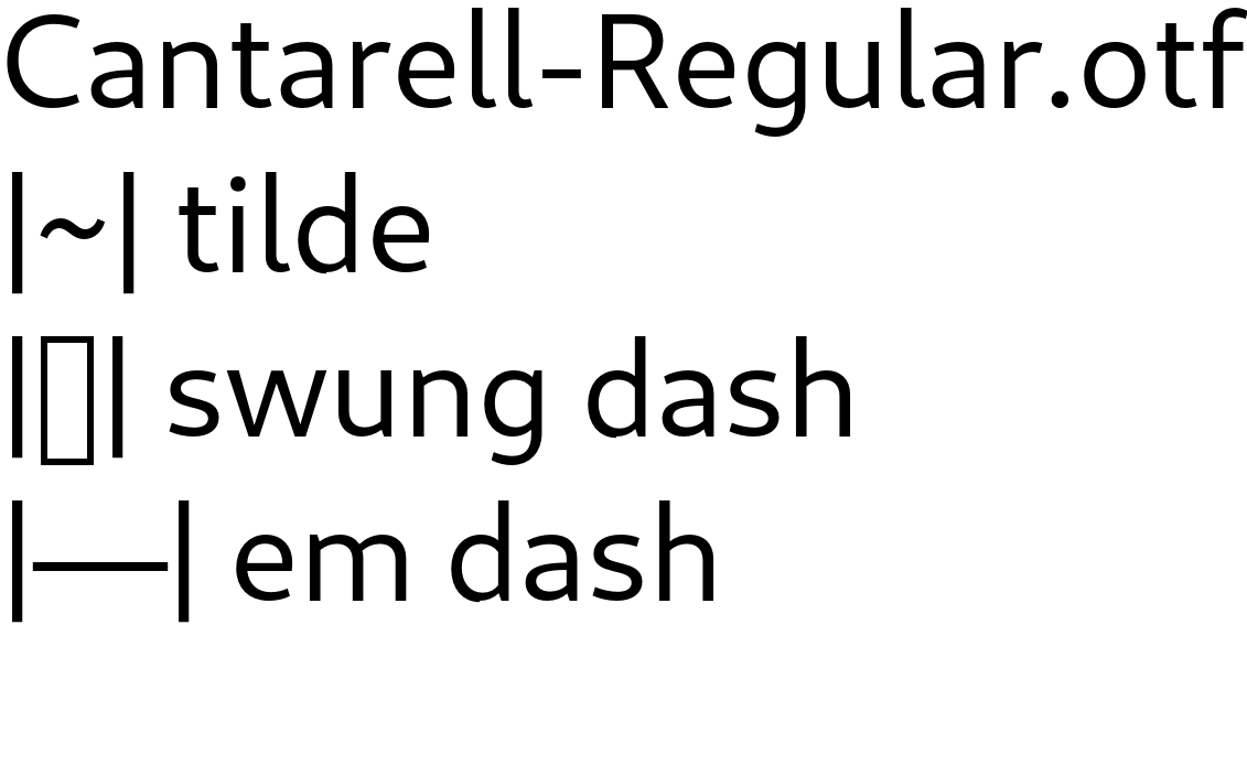 Swung dash (u+2053) should be a wide character · Issue #1246 · be5invis ...