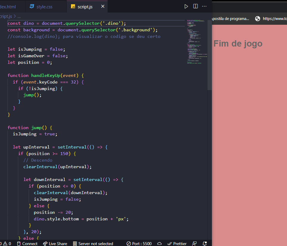 GitHub - chritianegozza/jogo-do-dinossauro