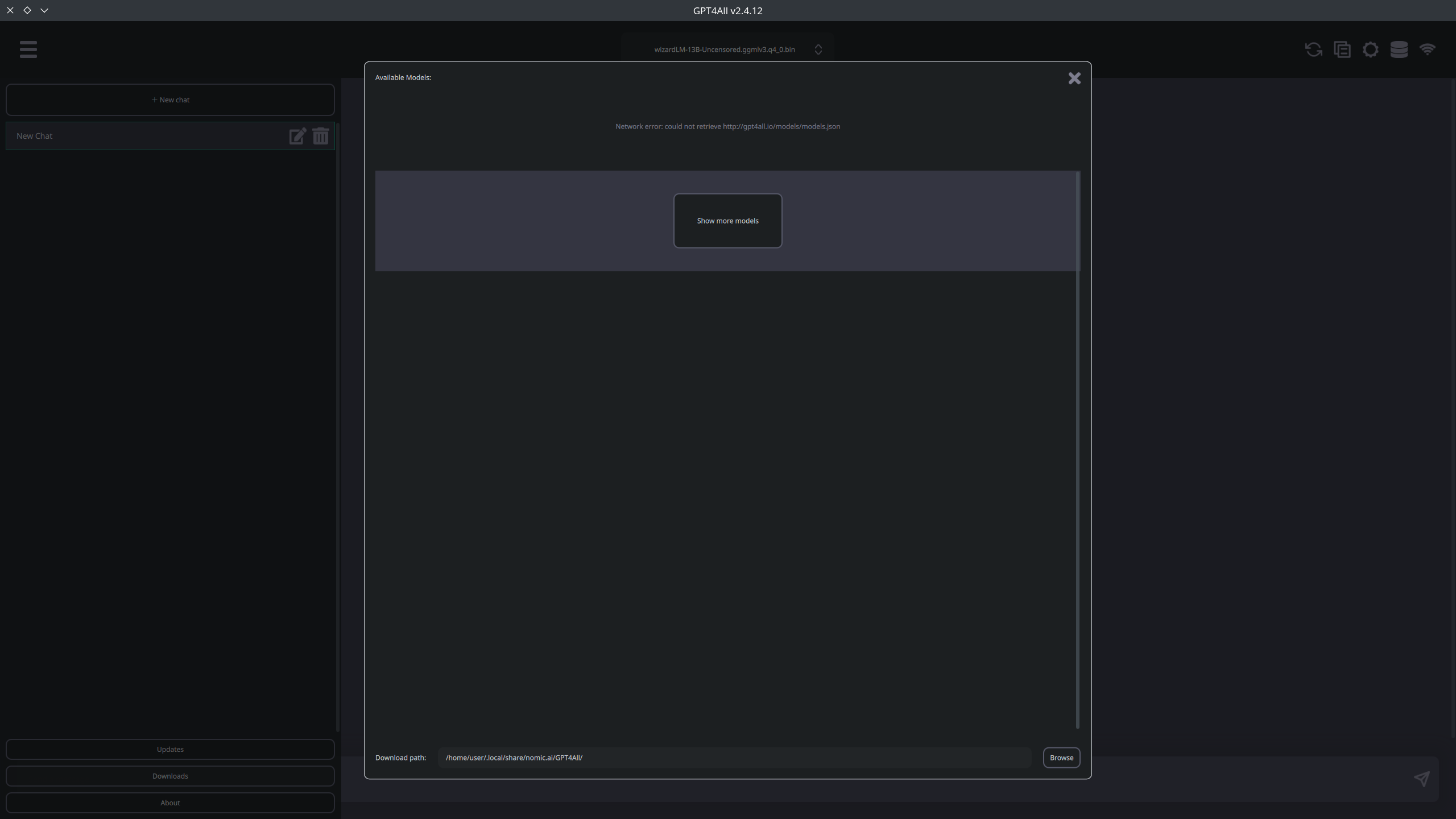 Unable to download Models · Issue #1171 · nomic-ai/gpt4all · GitHub