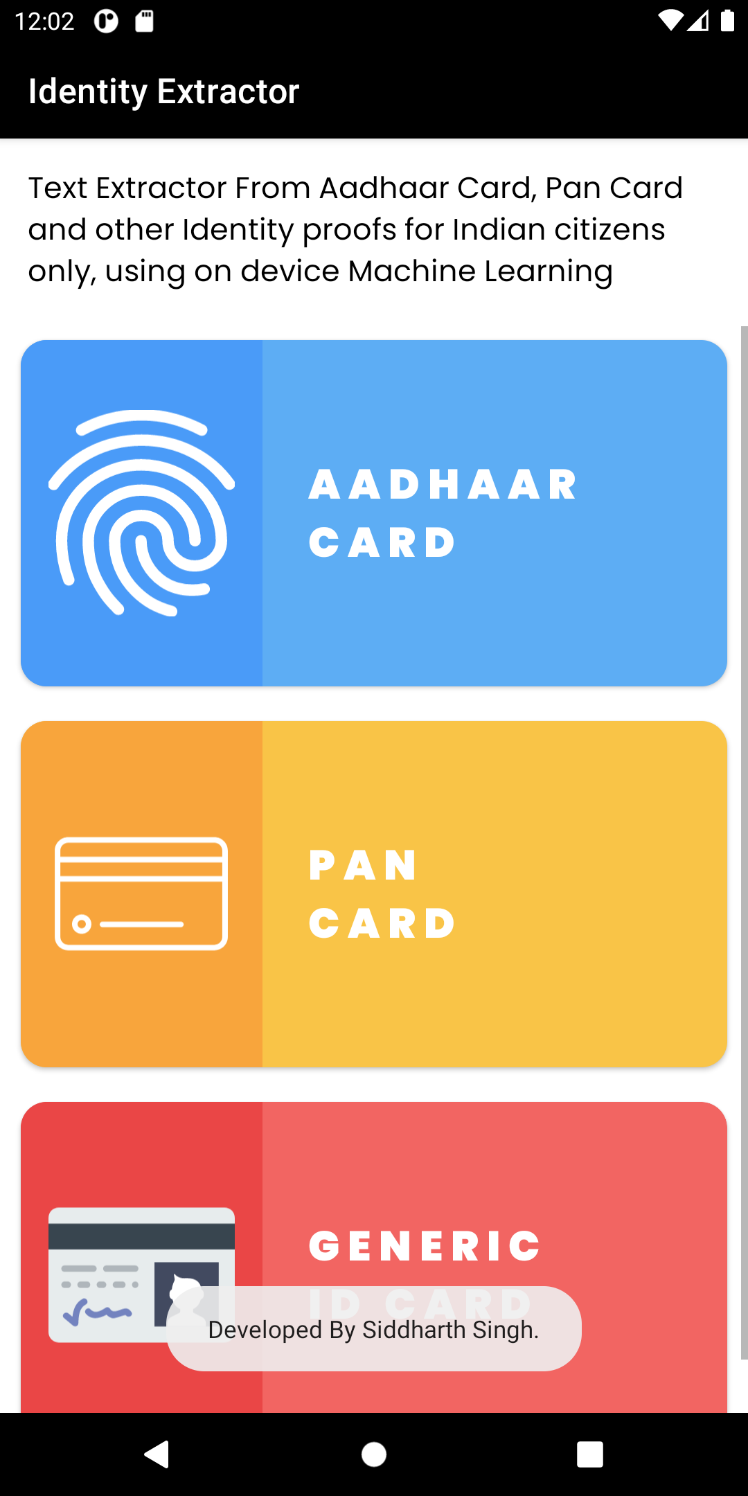 GitHub - SiddyDevelops/Identity-Extractor-ML-Android: An android application which uses Google's ...