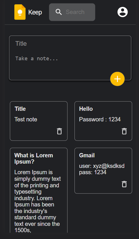 GitHub - AnmolSaini16/Google-Keep-clone: Google keep - Keep all your stuff here!!
