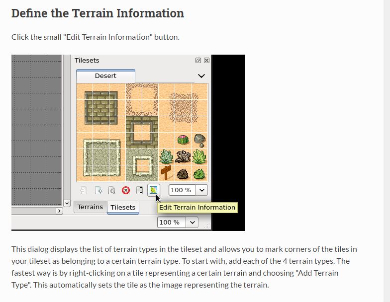 Edit Terrain Information button documentation out of date. · Issue #1606 · mapeditor/tiled · GitHub