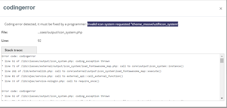 codingerror :Invalid icon system requested '\theme_moove\util\icon_system' · Issue #283 ...