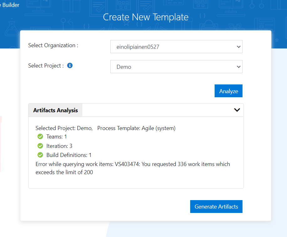 Create New Template Error while querying work items · Issue #343 · microsoft ...