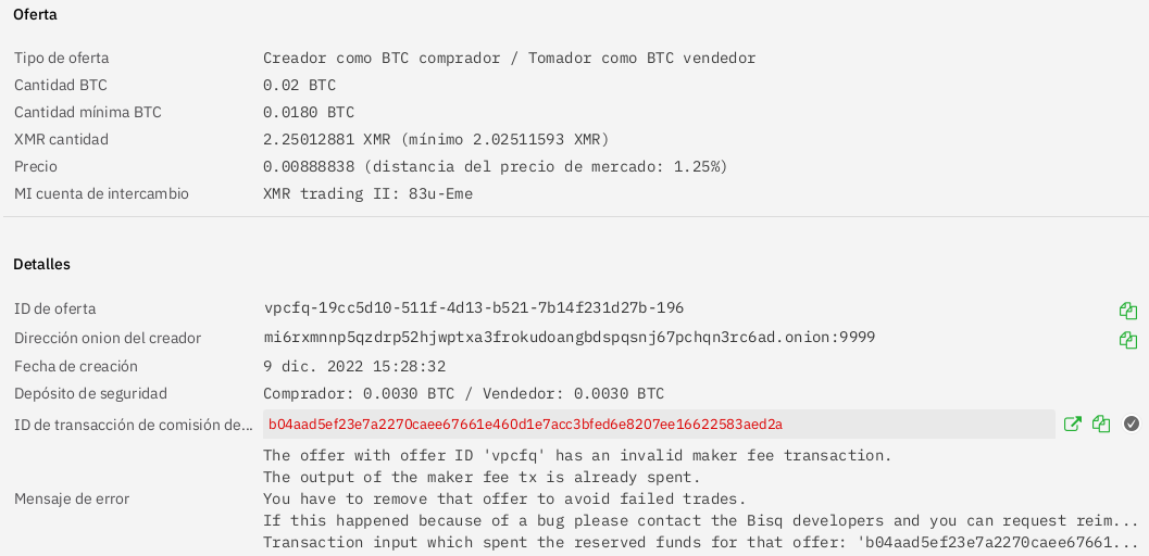 Fee reimbursement for trade vpcfq · Issue #1191 · bisq-network/support · GitHub