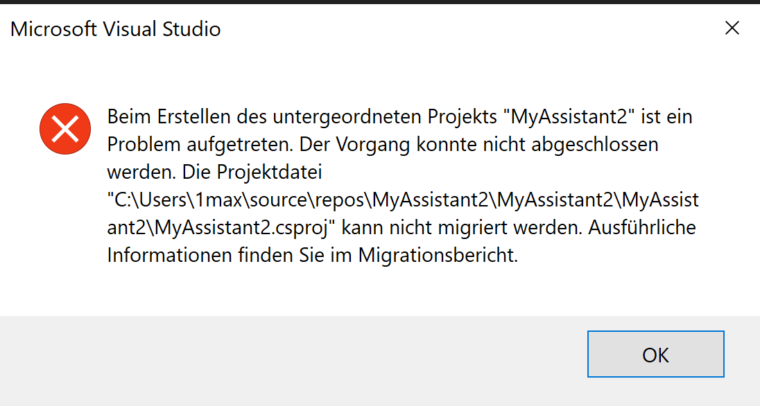 Creating Visual Studio 2019 Project using the Virtual Assistant Template fails · Issue #3671 ...