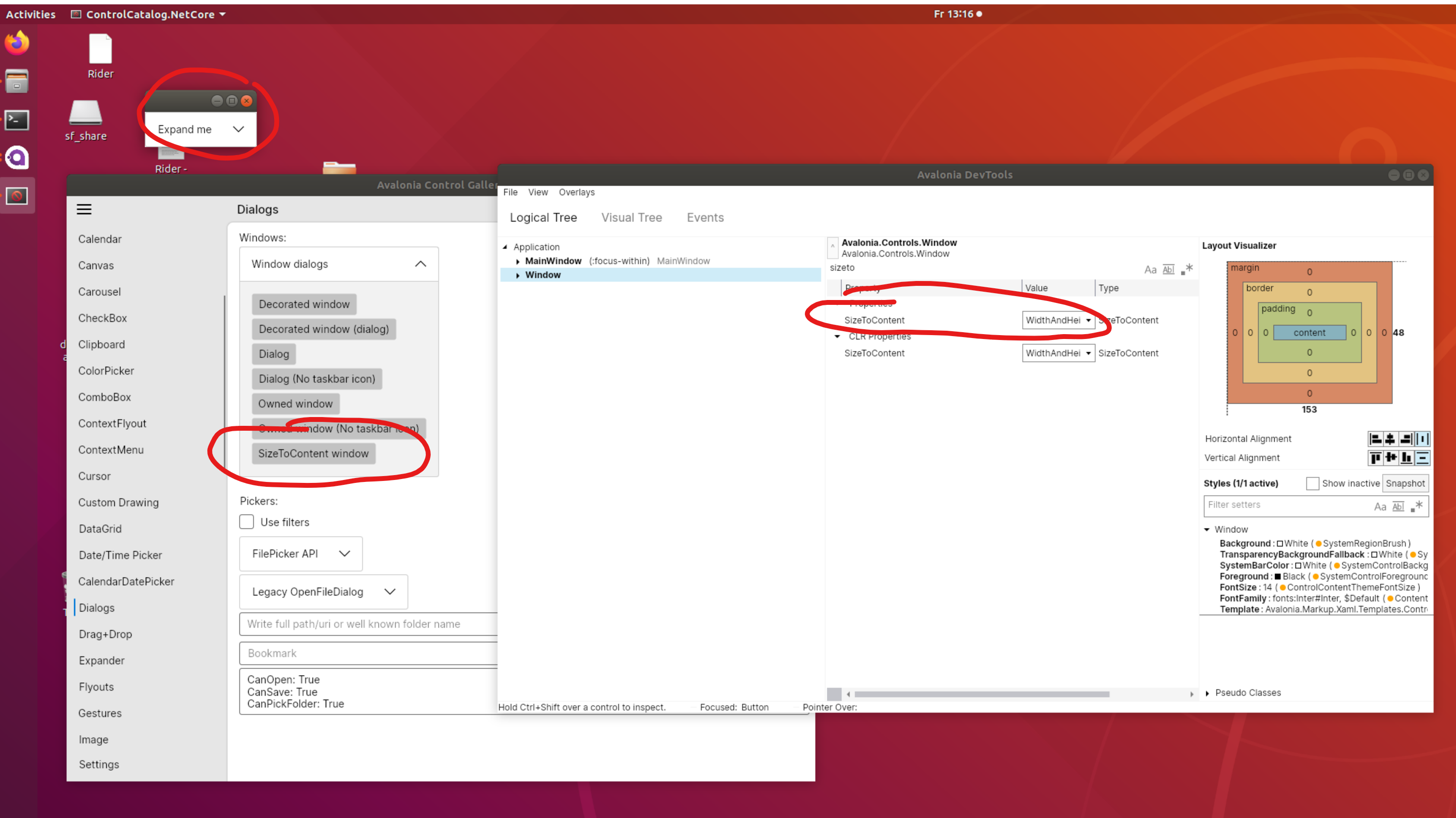 Unexpected ConfigureNotify Event from X11 with SizeToContent=WidthAndHeight Depending on Display ...