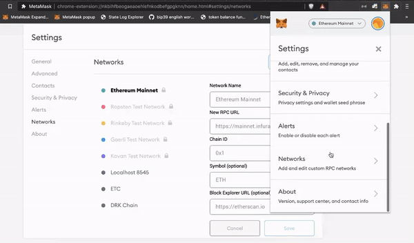 Add Network button is hidden under a different scrollable box in the Networks settings · Issue ...
