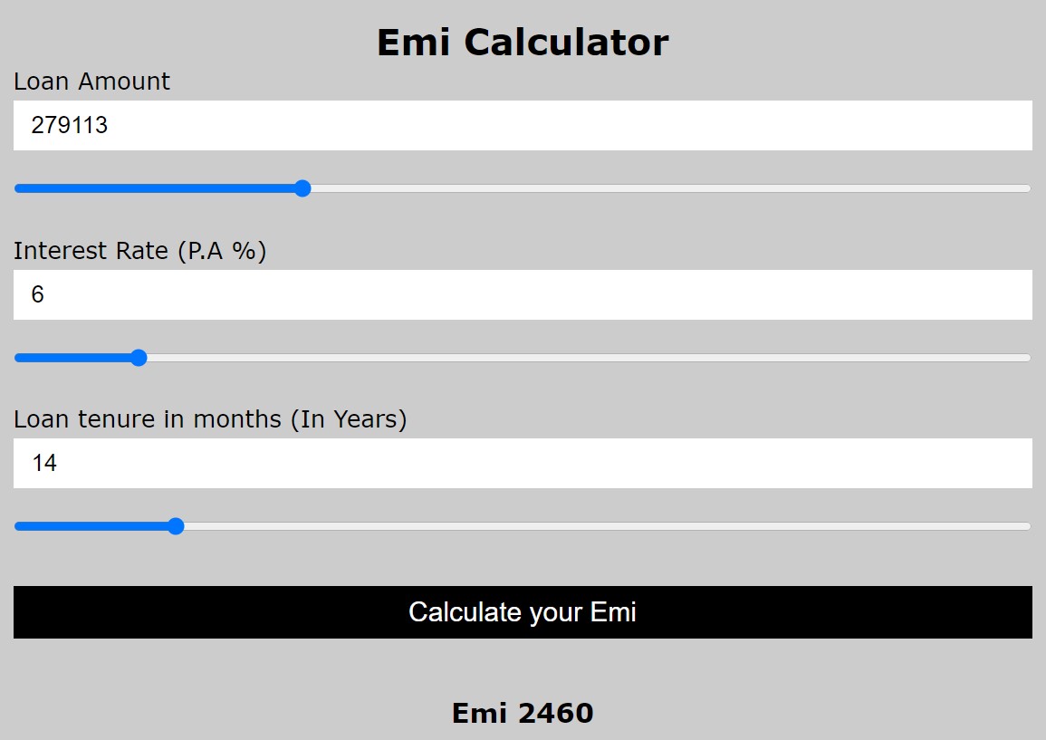 Add EMI Calculator Project · Issue #996 · pranjay-poddar/Dev-Geeks · GitHub