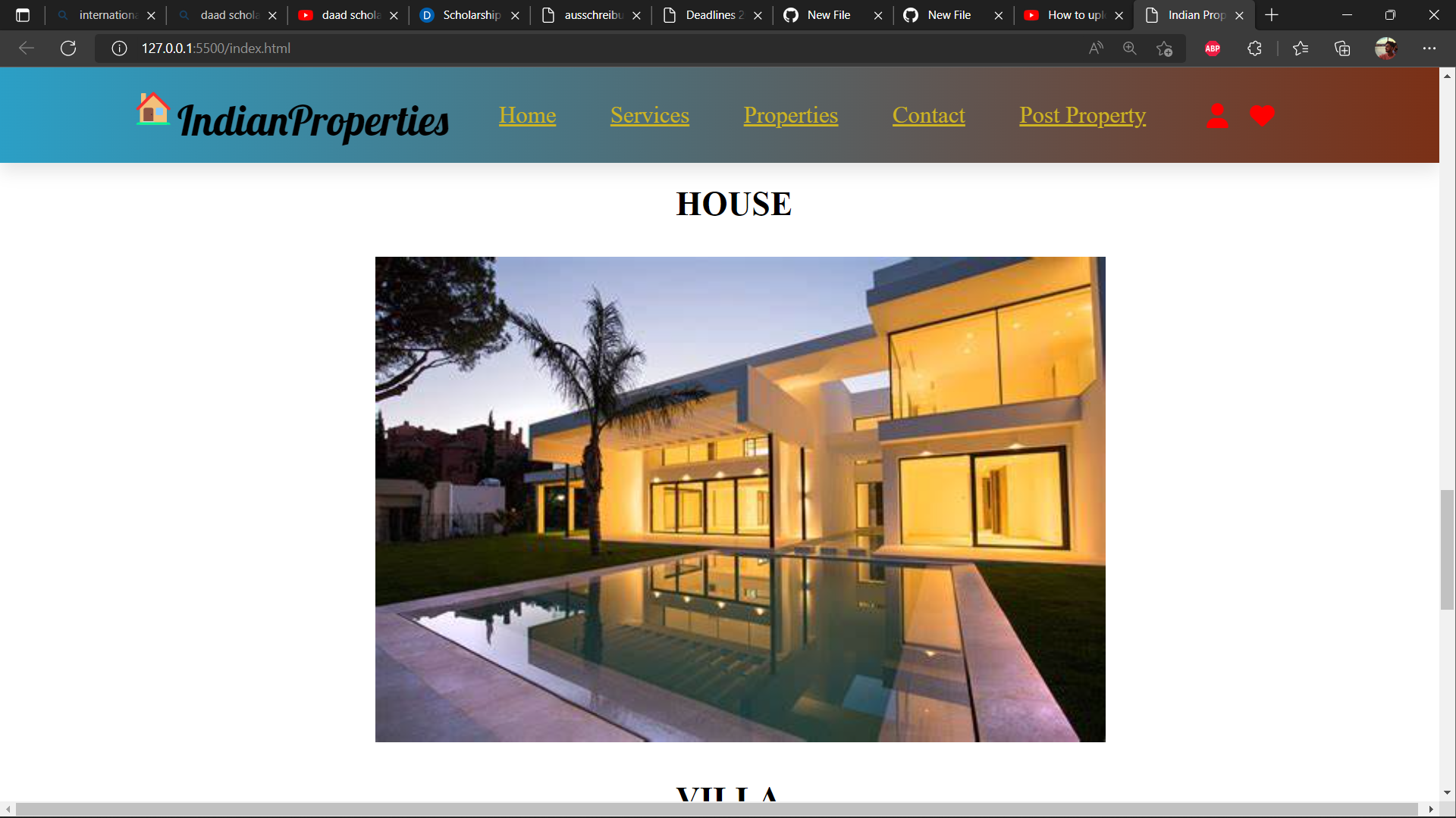 GitHub - jigyasu12v/Indian-Properties: Properties website created by admin using html , css, mysql.