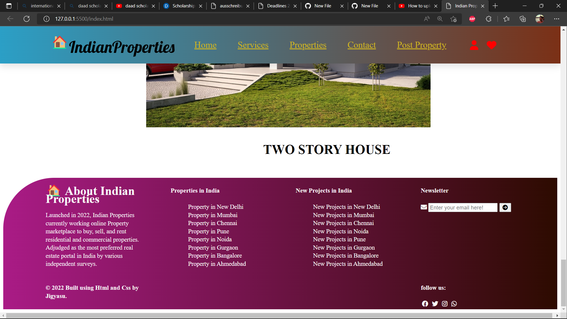 GitHub - jigyasu12v/Indian-Properties: Properties website created by admin using html , css, mysql.