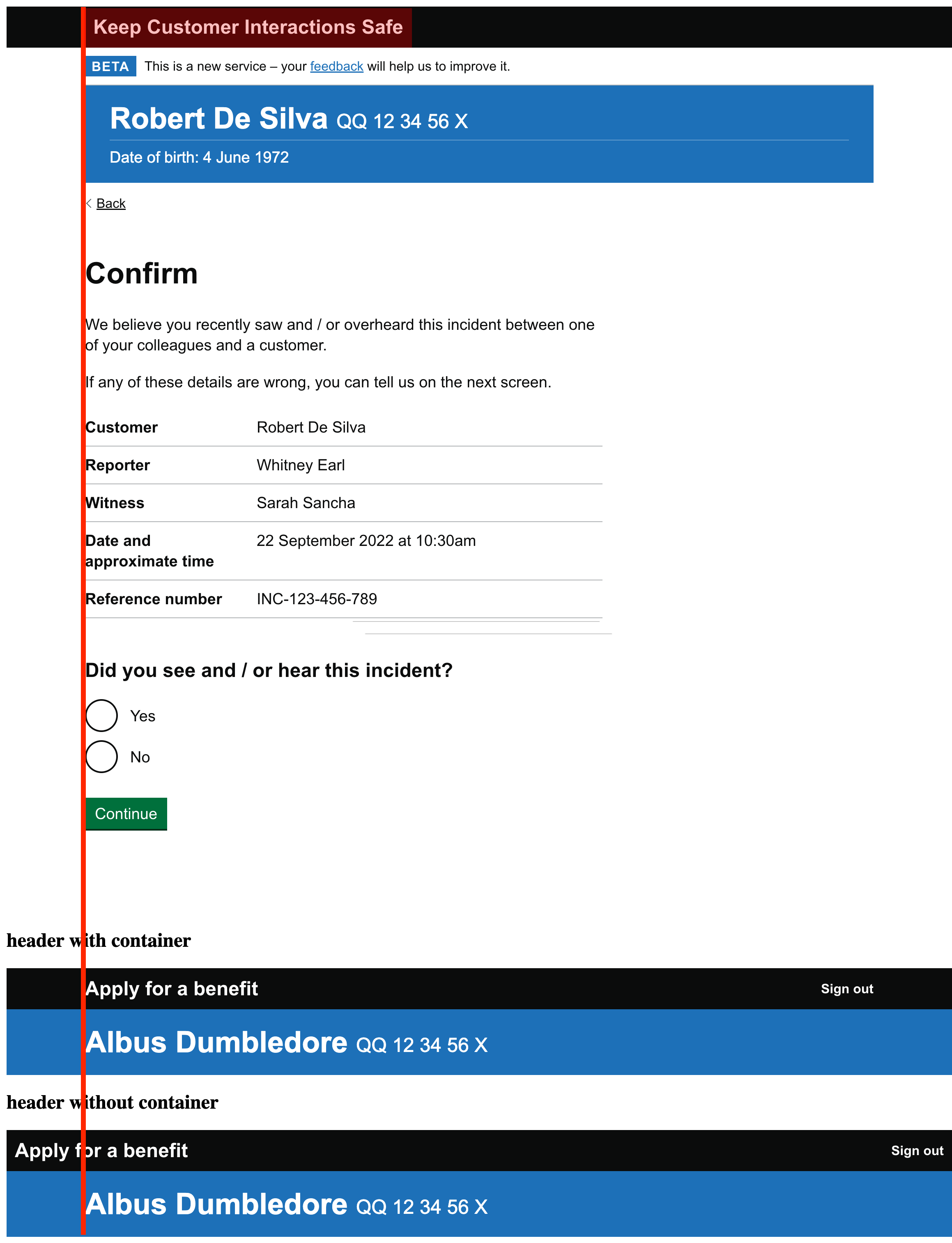 Internal service header - Service name out of alignment · Issue #486 · dwp/design-system · GitHub