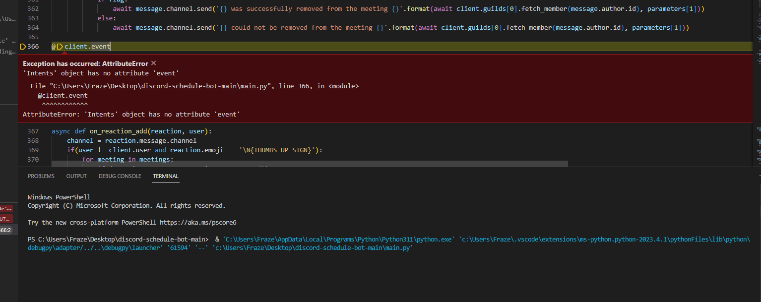 Hello, issue with the bot · Issue #7 · c-kip/discord-schedule-bot · GitHub